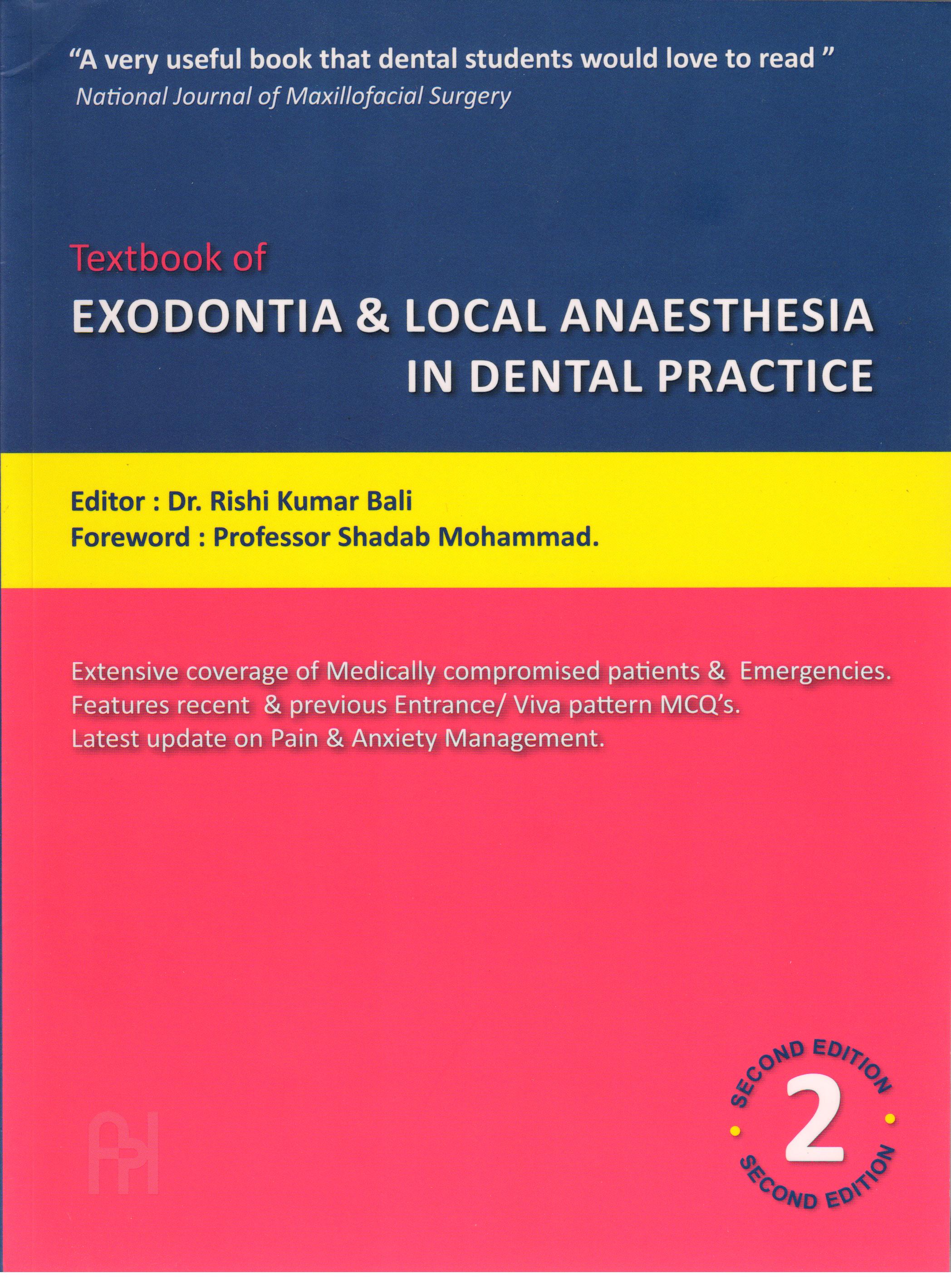 Textbook of Exodontia & Local Anaesthesia in Dental Practice 2nd/2014 ...